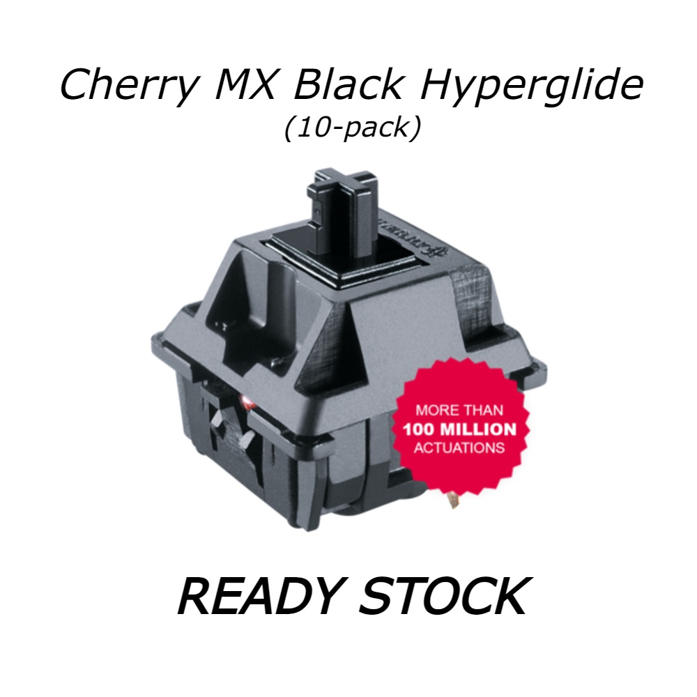 Cherry MX Black Hyperglide Linear Switch for Mechanical Keyboards (10-pack) | Shopee Malaysia
