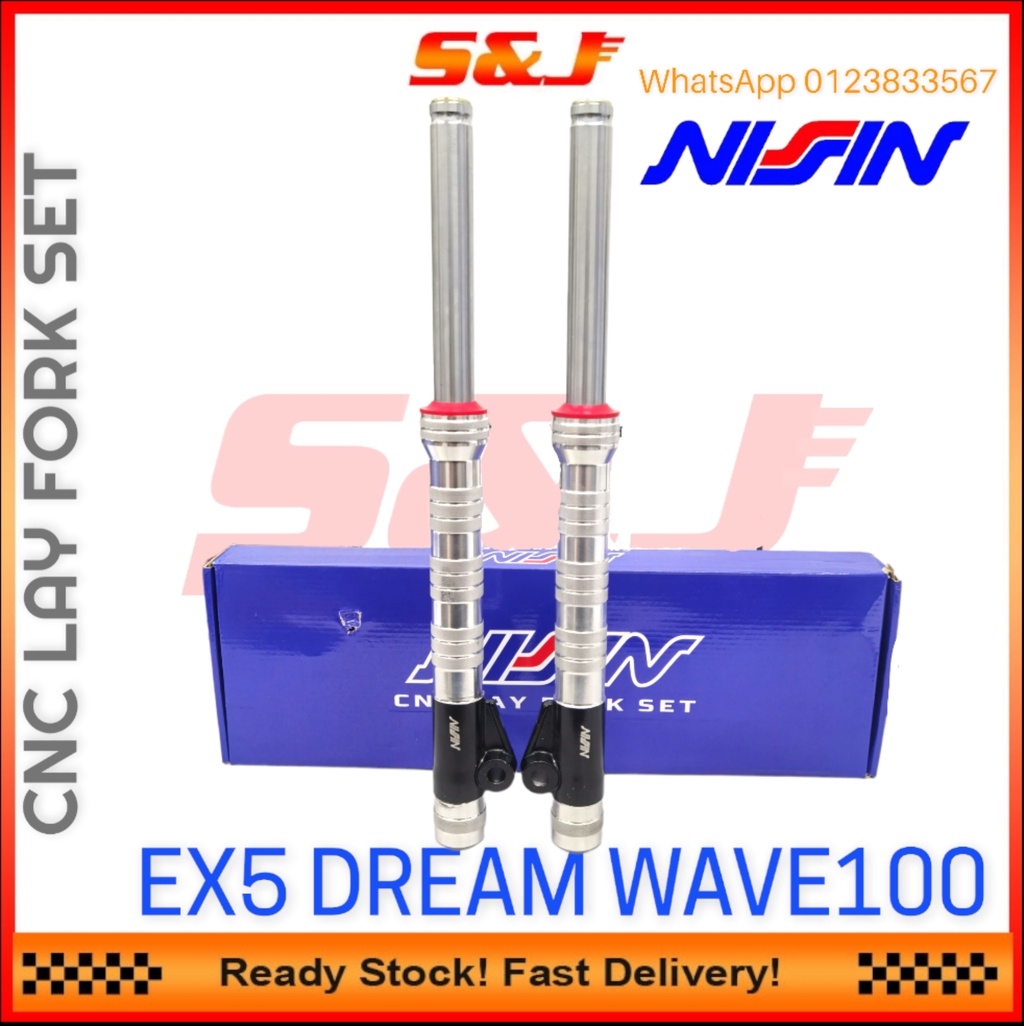 EX5 DREAM WAVE100 CNC LAY FORK SET CNC FRONT FORK SET NISSIN FORK SUSPENSION | Shopee Malaysia
