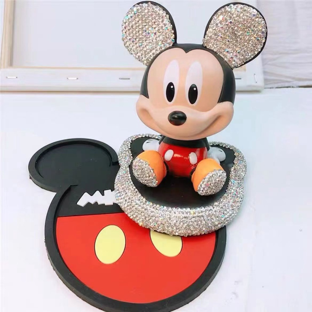 💕Mickey💕 Mouse Minnie Diamond shaking his head ornaments car decoration ...