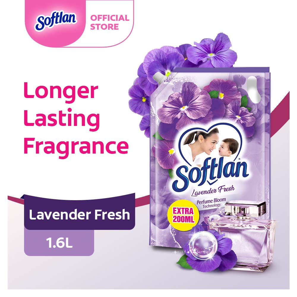 Softlan Anti Wrinkles Lavender Fresh (Purple) Fabric Softener Refill 1 ...