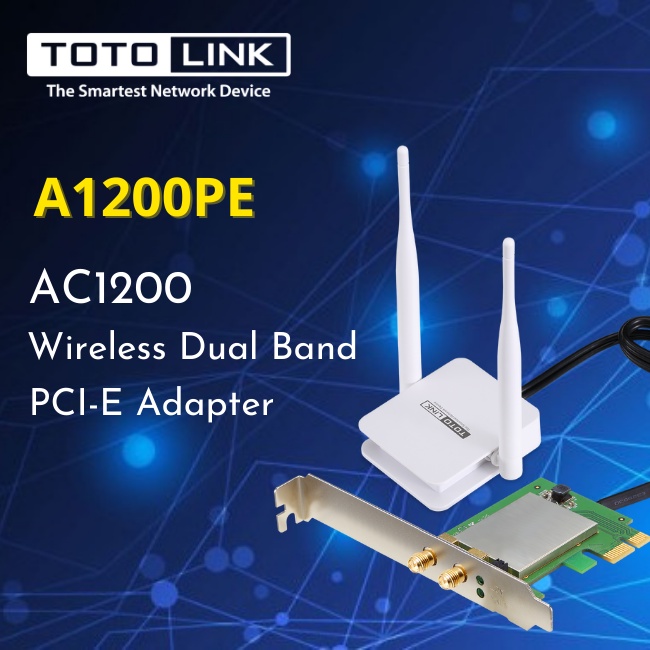 Totolink A1200PE Wireless AC1200Mbps PCIe WiFi LAN Card | Shopee Malaysia