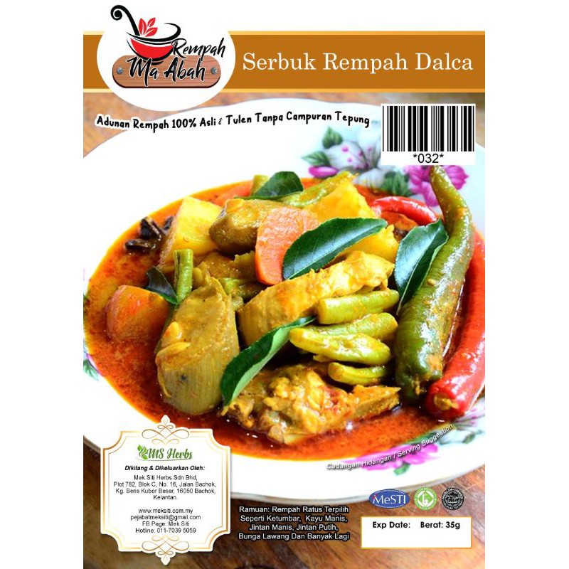 SERBUK REMPAH DALCA 35G | Shopee Malaysia