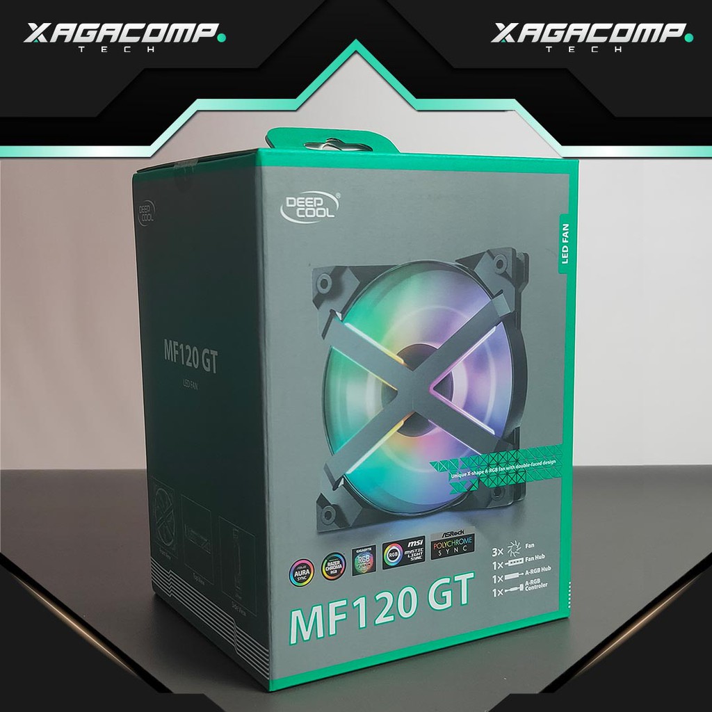 Deepcool MF120 GT Casing Fan - 3 Fans - ARGB LED- 120mm | Shopee Malaysia