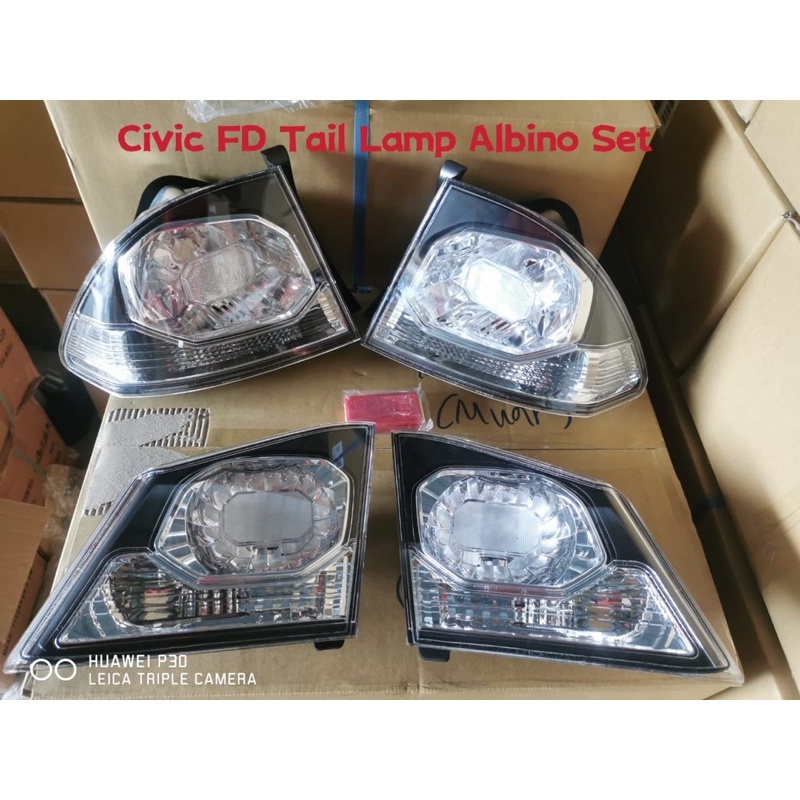HONDA CIVIC FD FD1 FD2 FD2R TAIL LAMP ALBINO PUTIH CLEAR / FD2 REAR ...