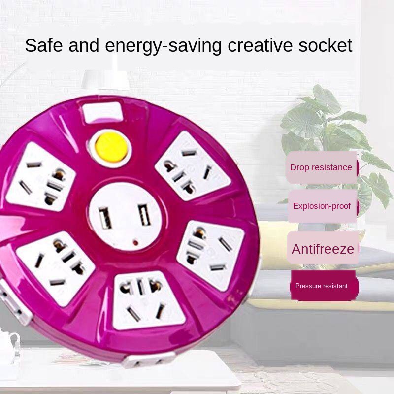 Power plug Extension socket socket USB power plug Adapter port Soket ...