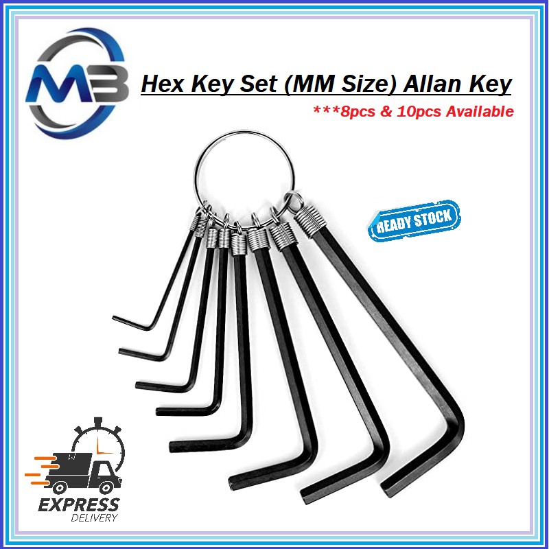 8Pcs 10Pcs Ring Type Hex Key Set ( MM size) Allan Key | Shopee Malaysia