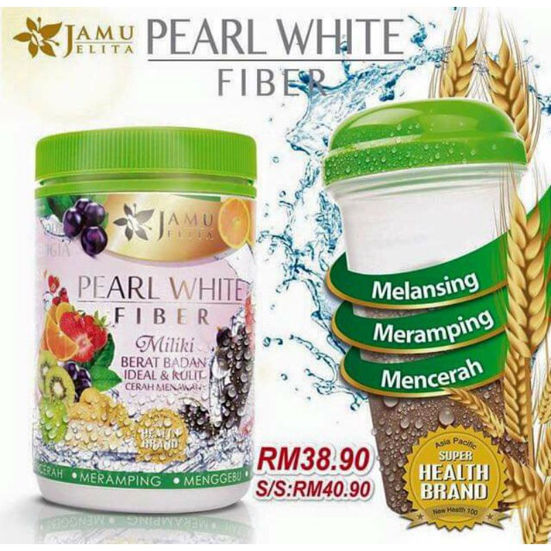 💯PEARL WHITE FIBER PUTIH+KURUS JAMU JELITA | Shopee Malaysia