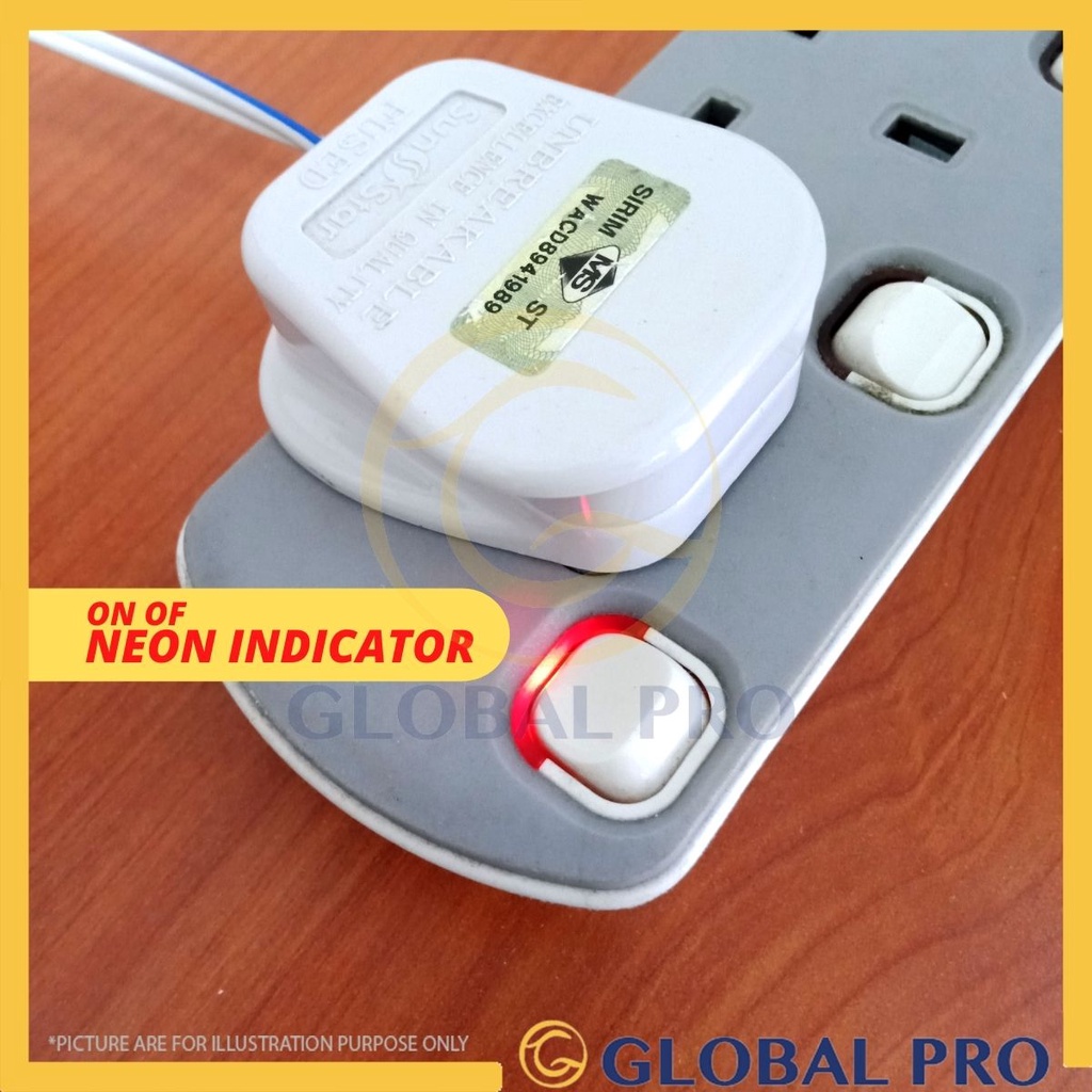 [SIRIM] UMS 13A 2 Yard Trailing Plug Extension Electric Power Portable ...