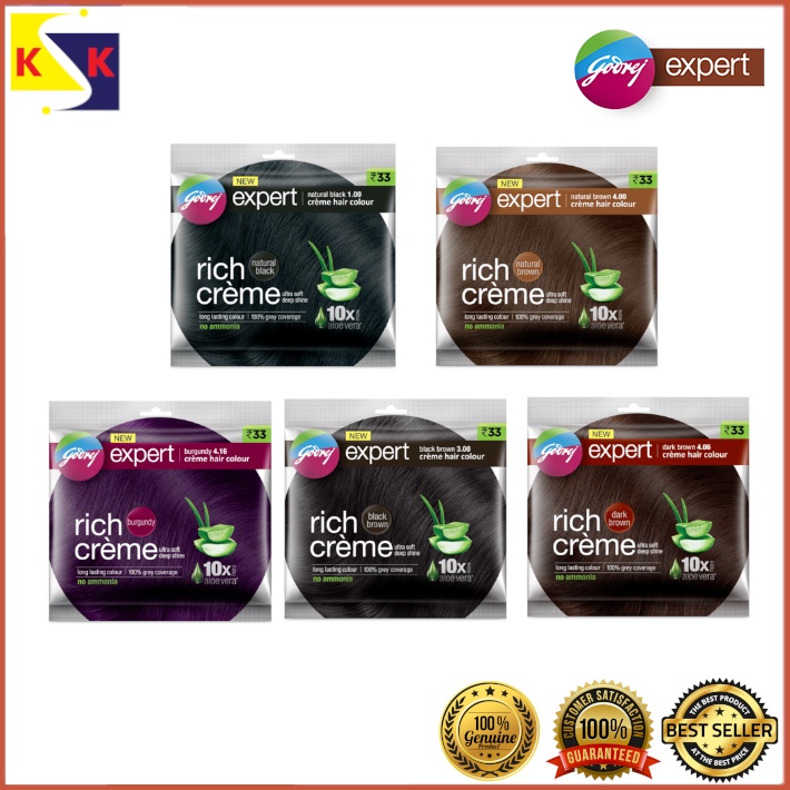 Godrej Expert Rich Crème (20ml) Hair Colour Dye | Shopee Malaysia