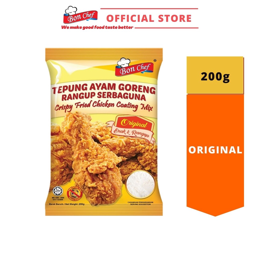 [ 200G ] Tepung Ayam Goreng Original Bon Chef | Shopee Malaysia