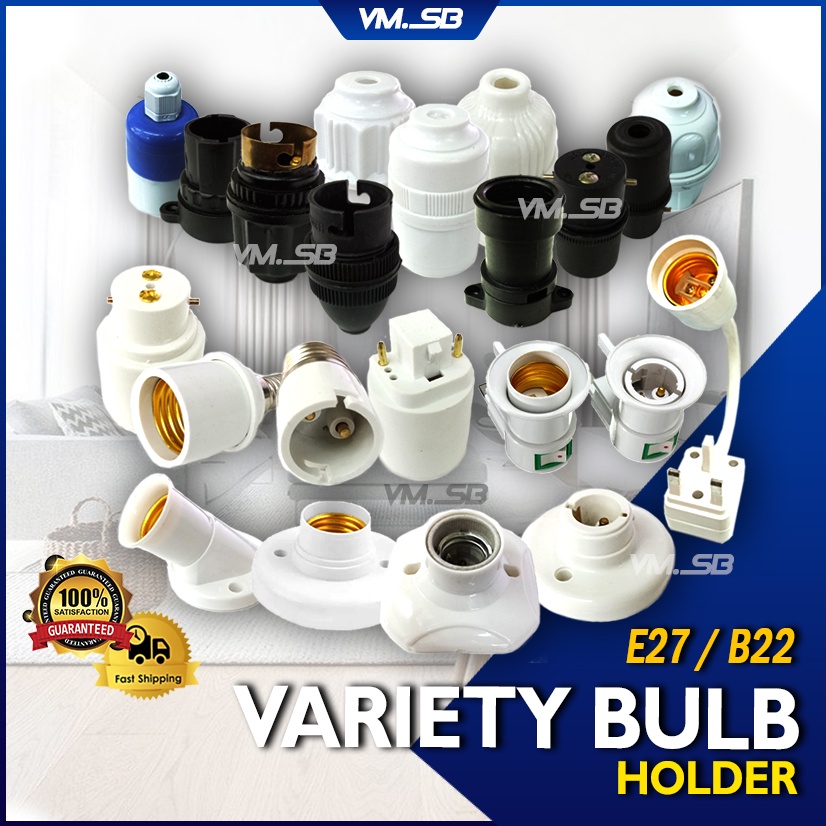 High Quality Lamp Base Bulb Holder Wedge Holder Batten Lampu PLC to E27 ...