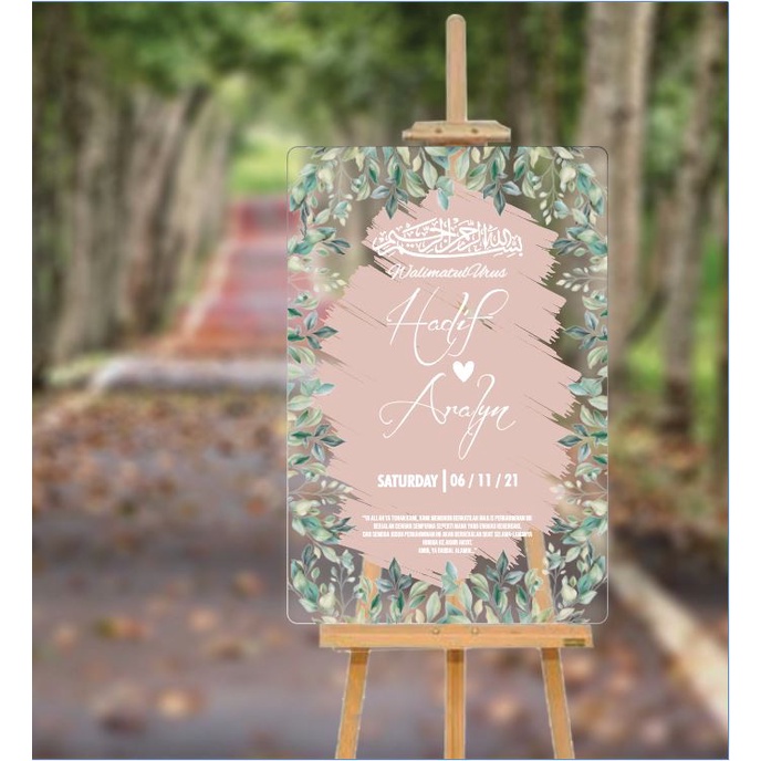 Wedding Welcome Board Personalised | Papan Selamat Datang Perkahwinan ...