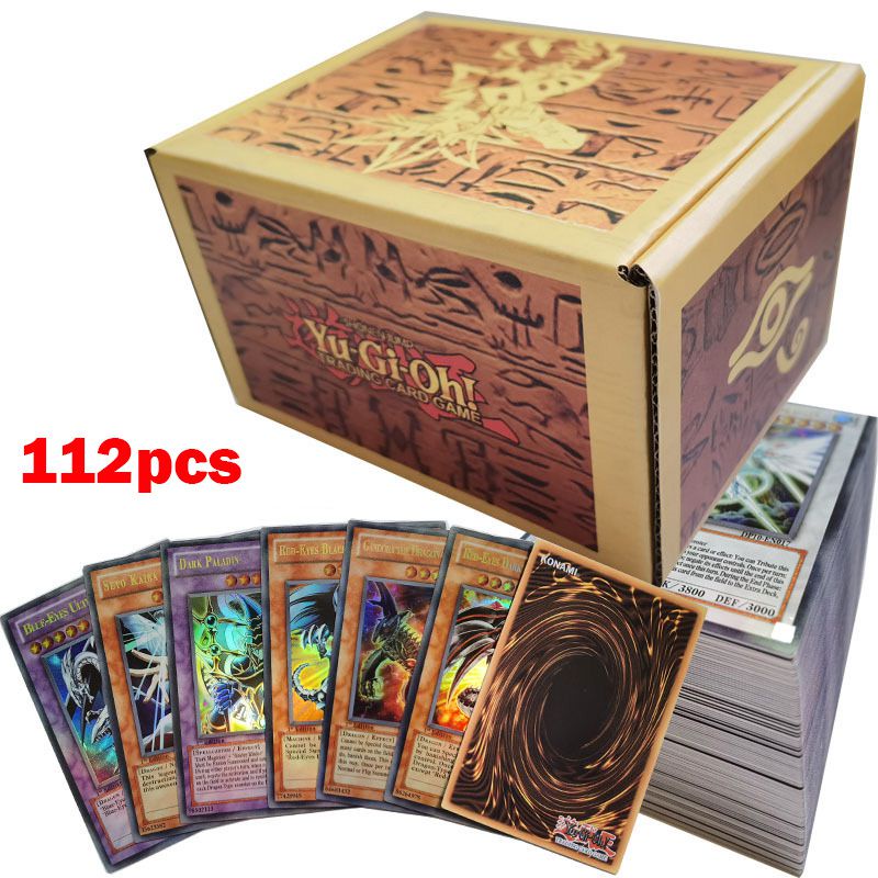 112 pieces/box of anime Yu Gi Oh! Dark Magician Girl Yugioh Poker Board ...