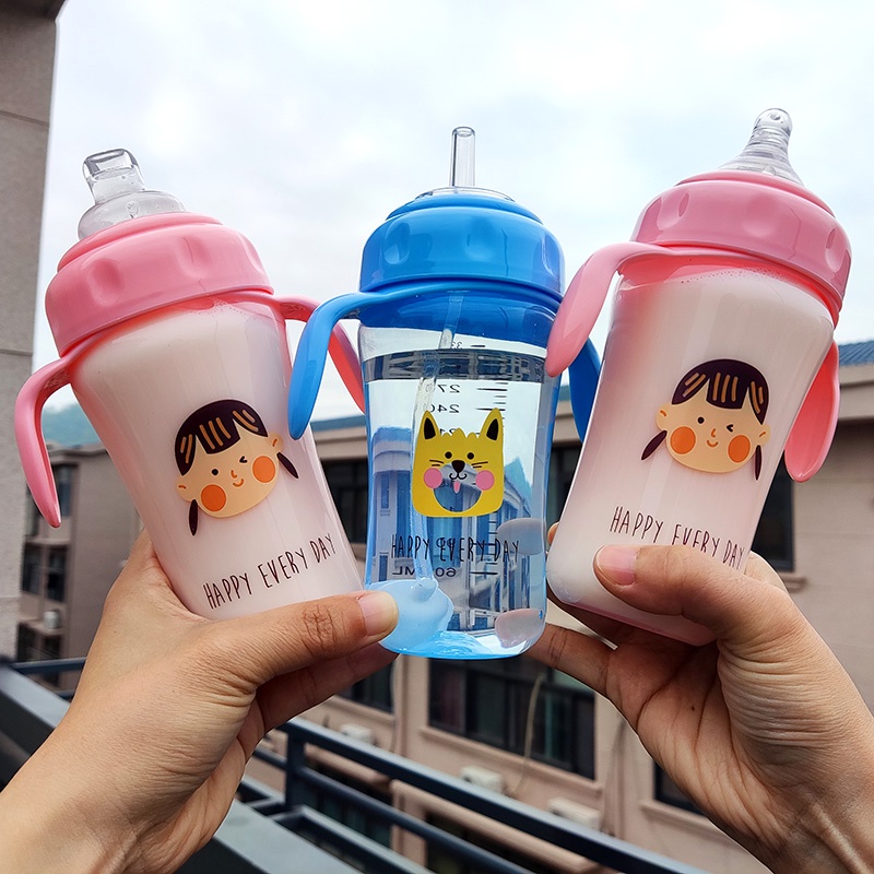 AUTHENTIC Straw Cup Feeding Bottle Spill Proof No Spill Magic Sippy Cup ...