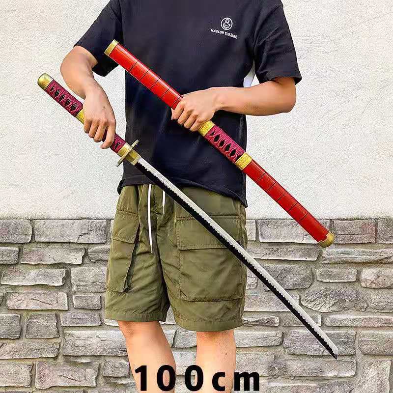 One Piece Zoro Sword Toys 104CM Wooden Roronoa Shusui luffy Meito Wado ...