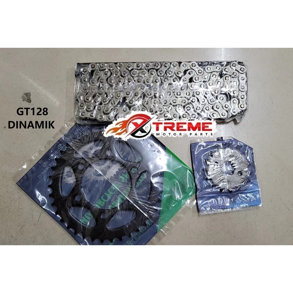 🔥428🔥MODENAS GT128 / DINAMIK 120 SUBAKI SBK RACING CHAIN SPROCKET ...