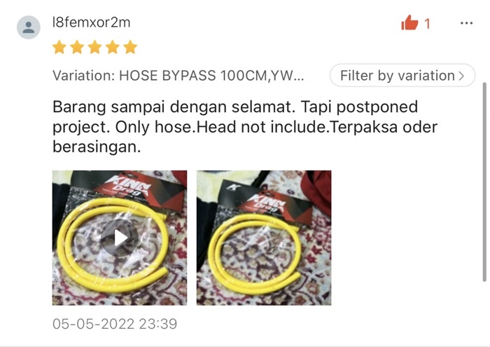 UNIVERSAL BYPASS COOLER PIPE AIR HOSE YAMAHA HONDA SYM Y16ZR Y15ZR ...