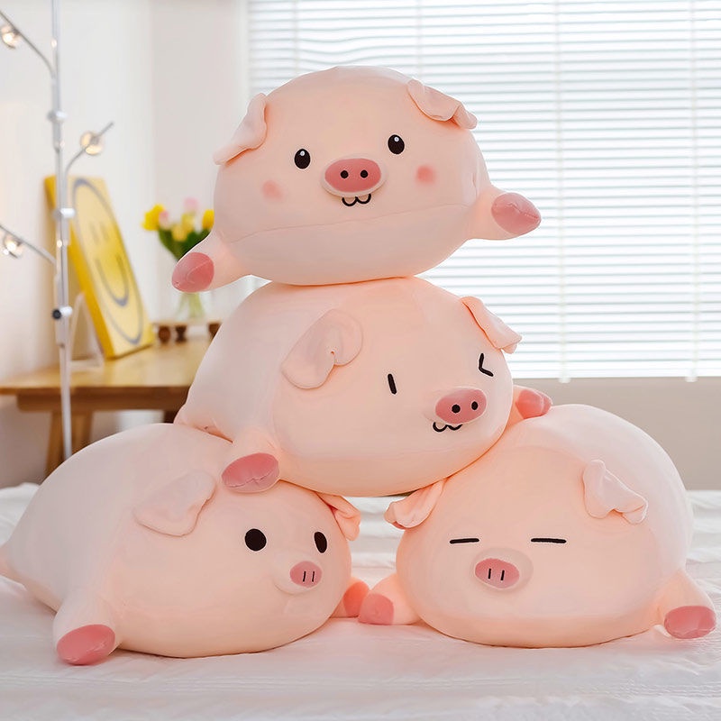 JFMM Cute Pig Doll Plush Toy Lying Lying Pig Doll Ragdoll Boys Style ...