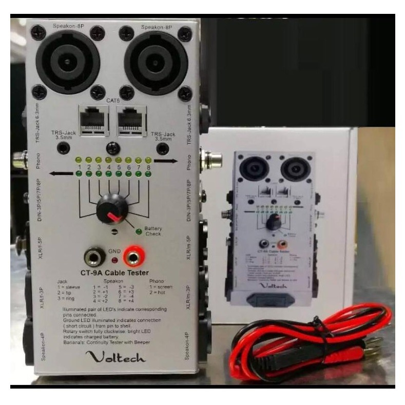 Voltech CT-9A Cable Tester (New) XLR MONO RJ45 SPEAKON MINI JACK ...