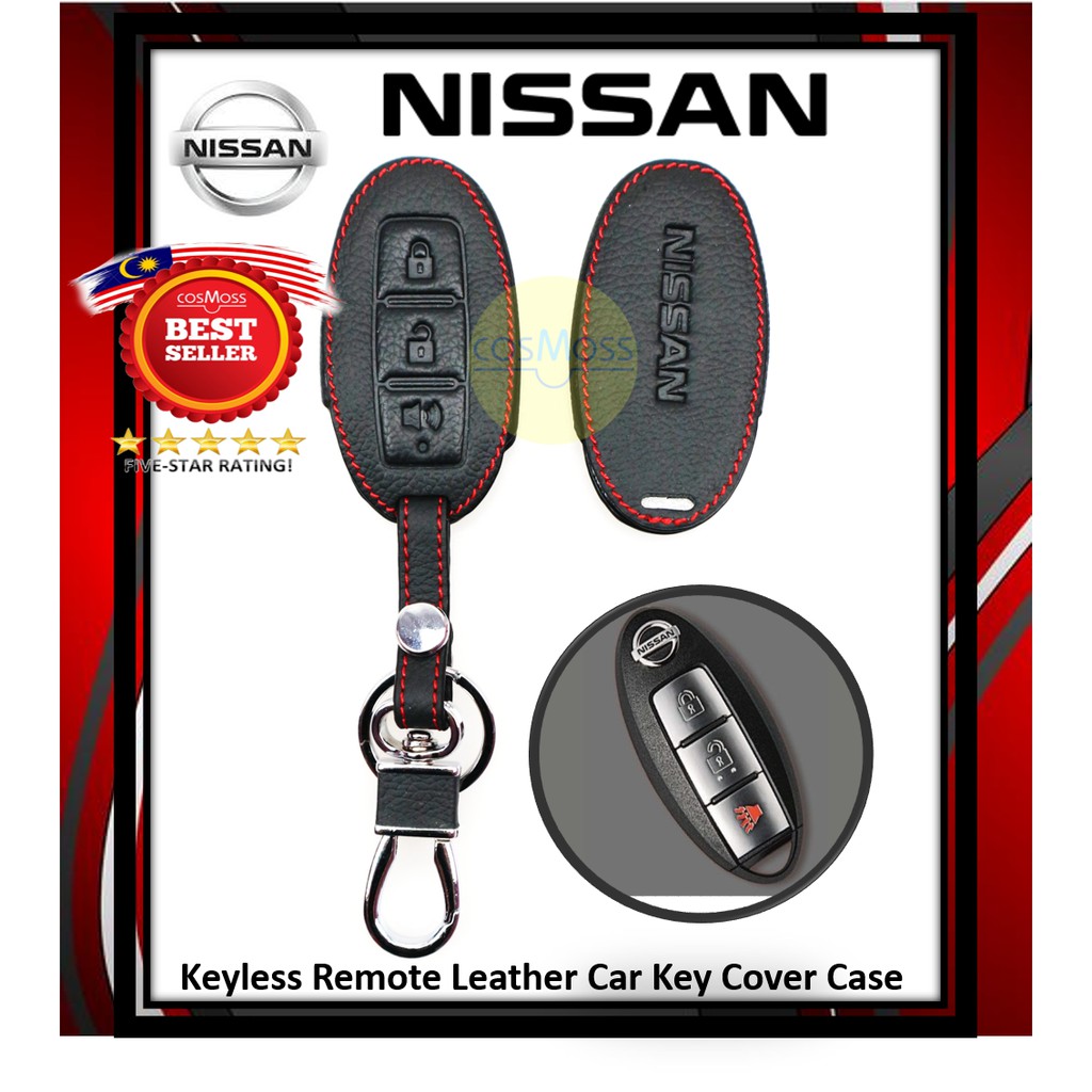 Nissan Almera 3 Buttons Keyless Remote Leather Car Key Cover Case ...
