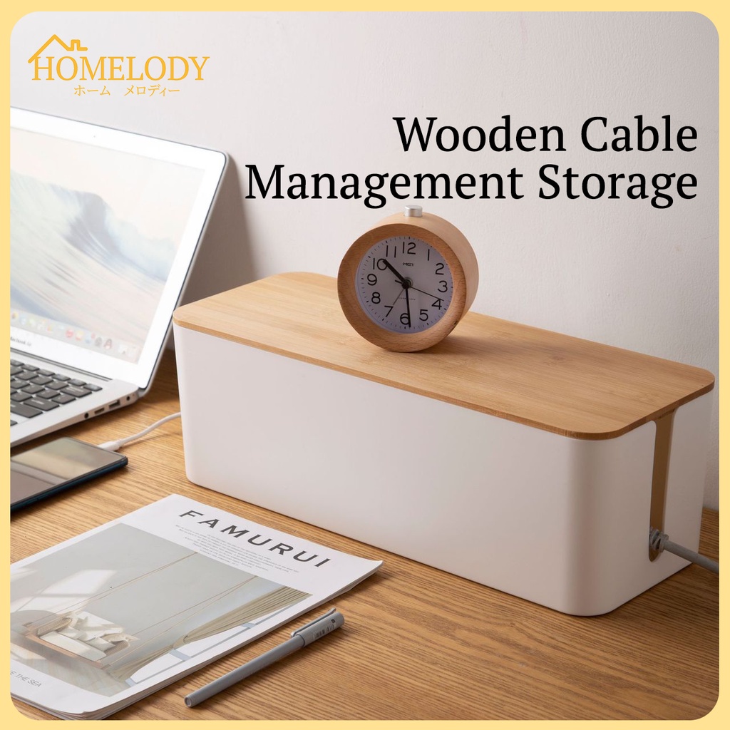 HOMELODY Wooden Cable Management Storage Box | Shopee Malaysia