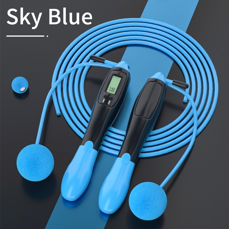 Weight Skipping Rope Ball Bearing Skip Rope Tali Lompat Berat Digital ...