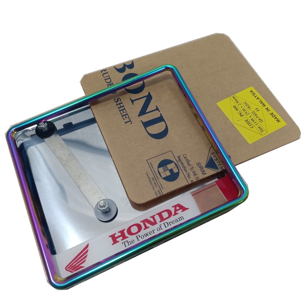 Honda license plate frame with HONDA logo, titanium rim | Shopee Malaysia