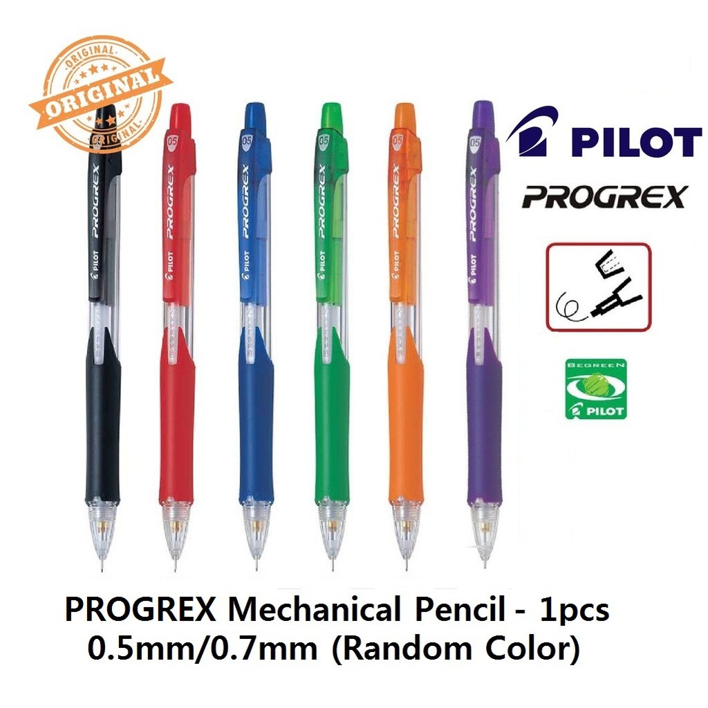 PILOT PROGREX Mechanical Pencil 0.5mm/0.7mm - 1pack (Random Color ...