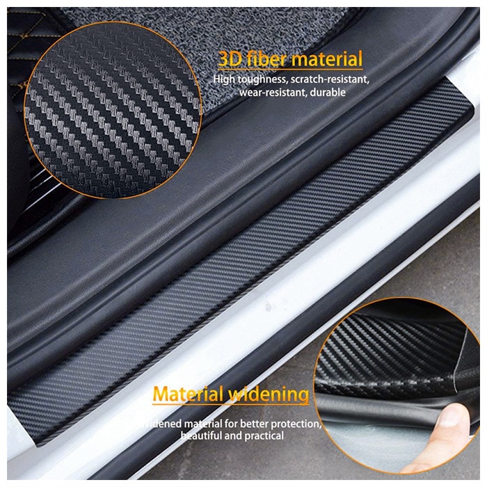 Carbon Fiber Car Door Side Step Protector 4pcs/set DIY Perodua Alza ...