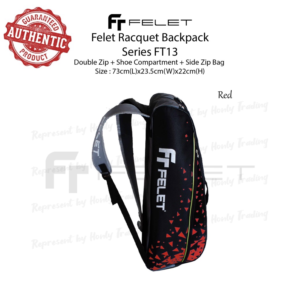 Felet Double Backpack Badminton Bag Monogram , FT13 & FT14 | Shopee ...
