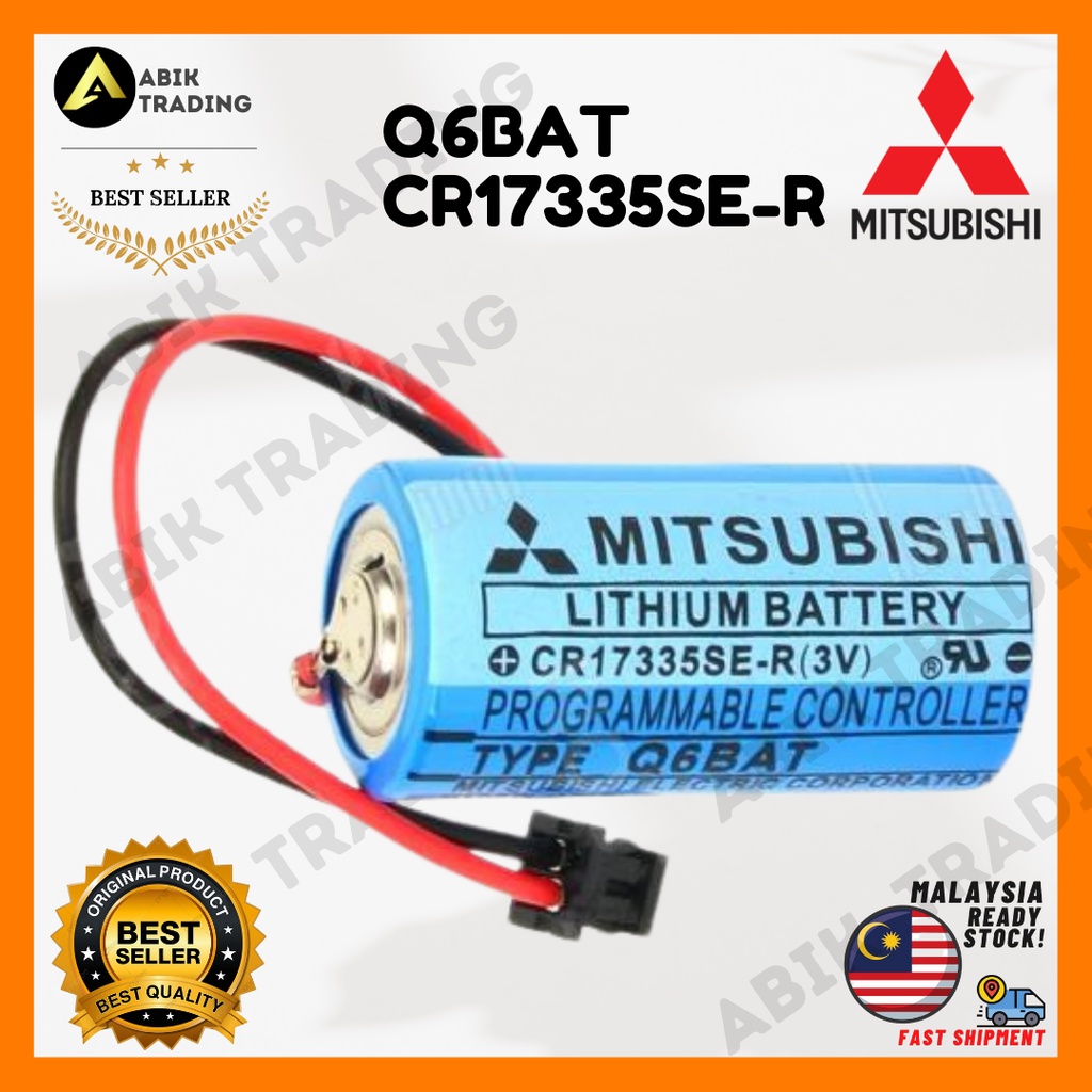 CR17335SE-R / Q6BAT 3V PLC Battery w/ Plug for CNC System 17335 CR17335 ...