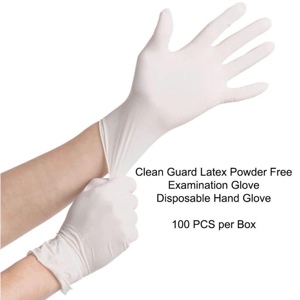 [ READY STOCK ] 1 BOX Clean Guard Latex Powder Free Examination Glove ...
