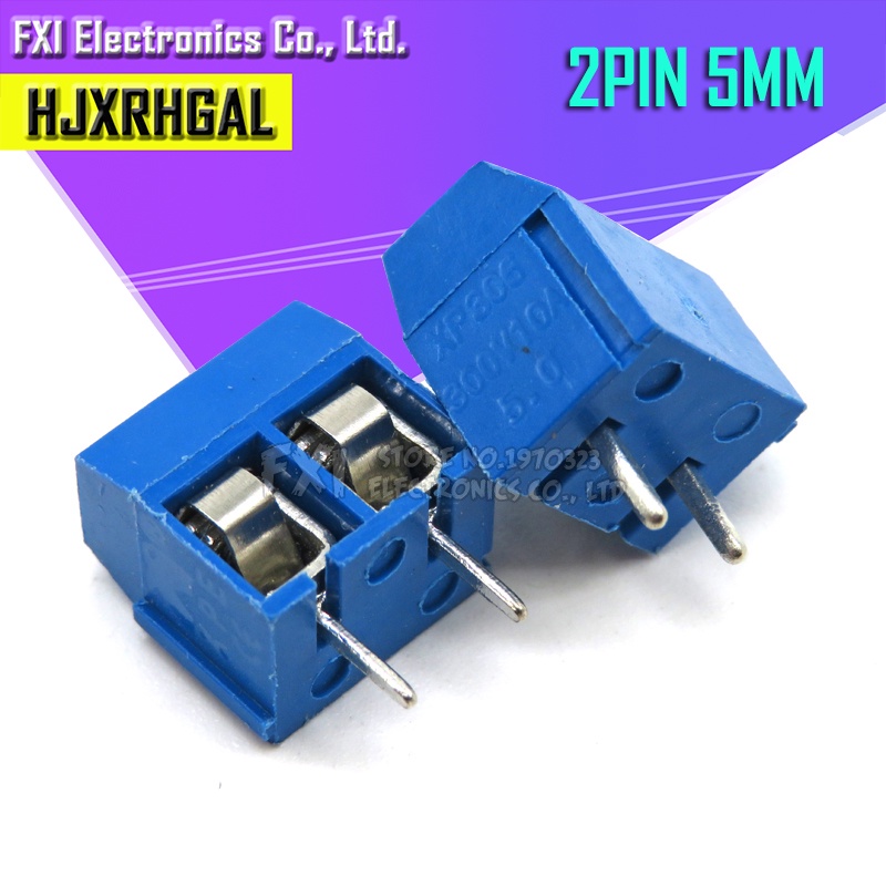 20PCS KF301-2P 5.08mm KF301 2 Pin Blue Connect Terminal Screw Terminal ...