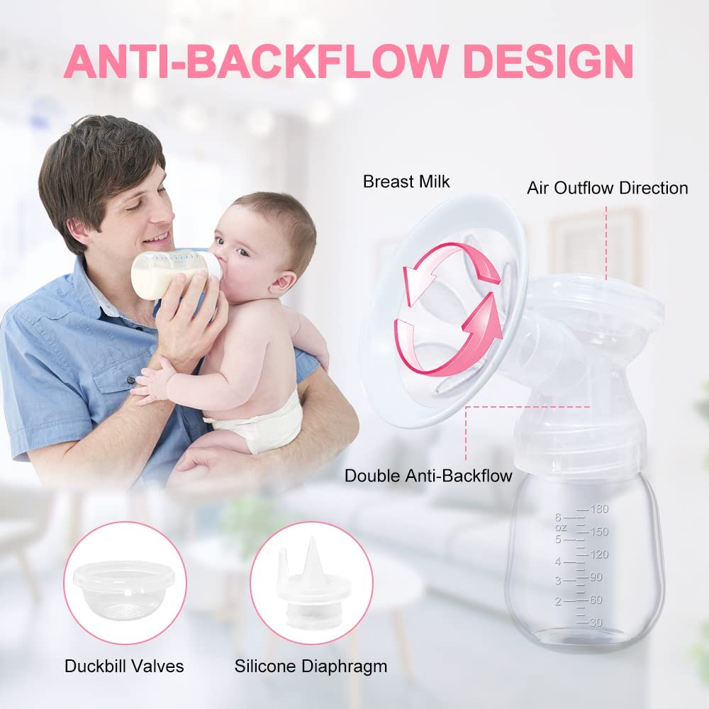 Double Breast Pump Rechargeable LCD Touch BPA Free Breast Pumps Baby Breast Feeding Nursing Milk ...