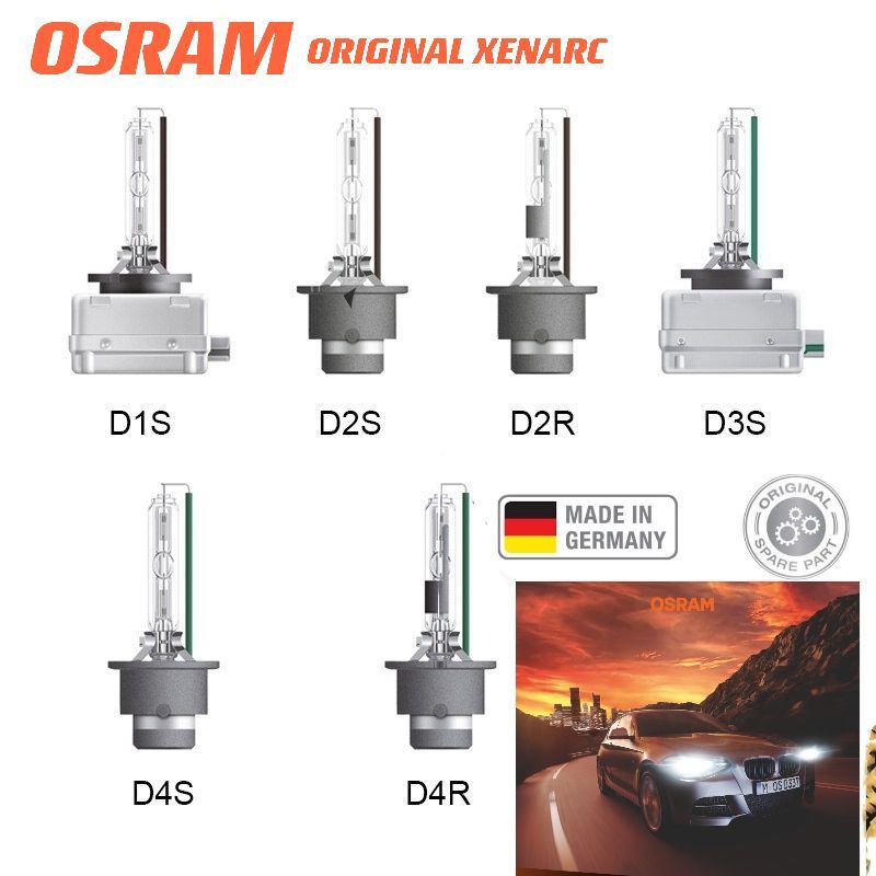 100% Original Osram Classic 4300K Standard Xenon HID BULBS Cool Blue Xenarc 6000k Bulb Mentol ...