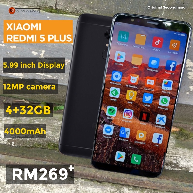 Redmi Note 5 Plus (4/32G) original used | Shopee Malaysia