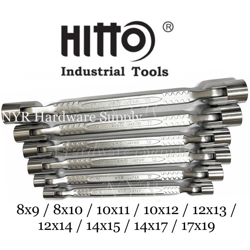 HITTO Heavy Duty Double Flexible Socket Wrench 8x9mm 8x10mm 10x11mm ...