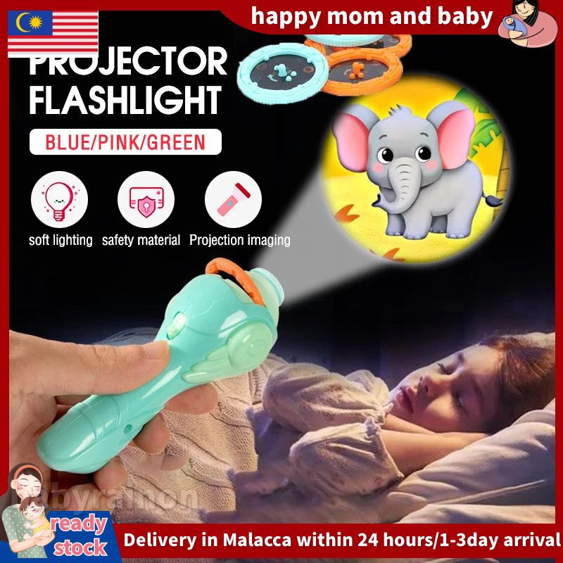 Flashlight Projector Torch Lamp Toy Early Education Toyfor kid Baby Sleeping Story Book Birthday ...
