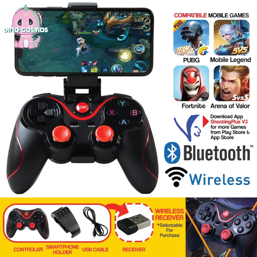 DINO C8s Wireless Bluetooth Gamepad Game Controller for iOS Android ...
