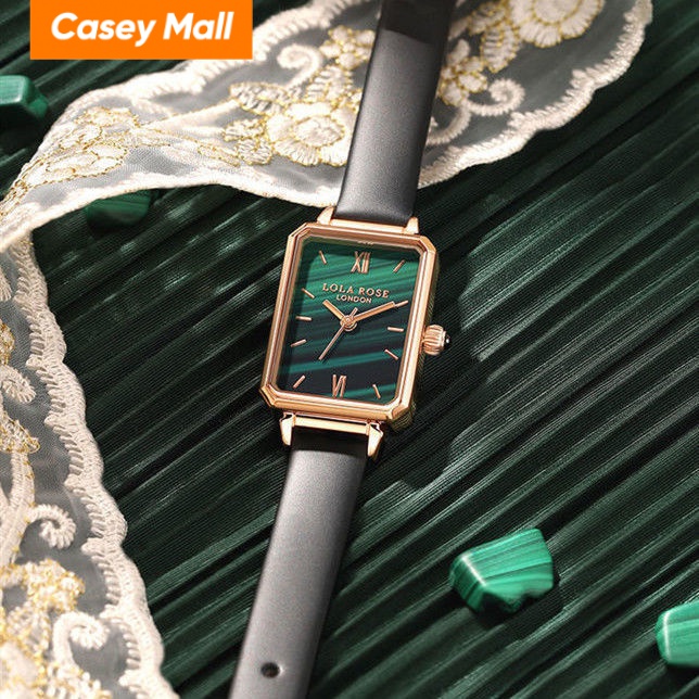 Lola Rose Green 20*27mm Women's Watch Leather Strap Affordable Luxury ...