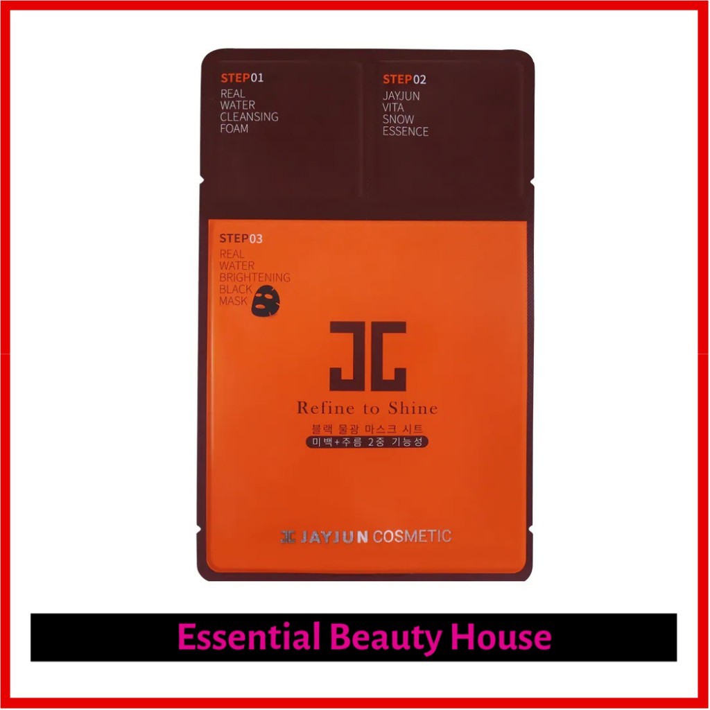 Jayjun Real Water Brightening Black Facial Masks 25ml | Shopee Malaysia