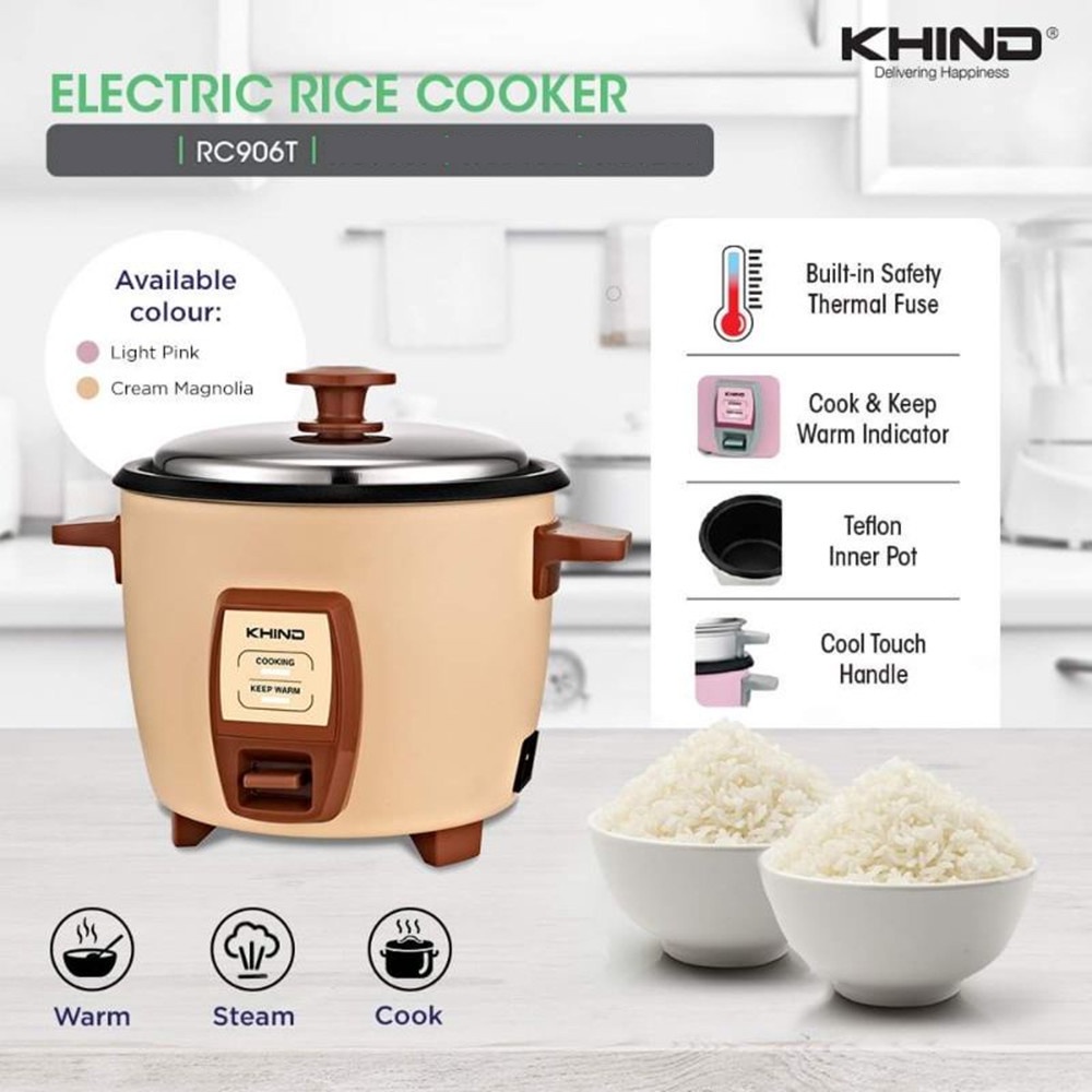Khind 9 Series Electric Rice Cooker - Random Colour RC906T | Shopee ...