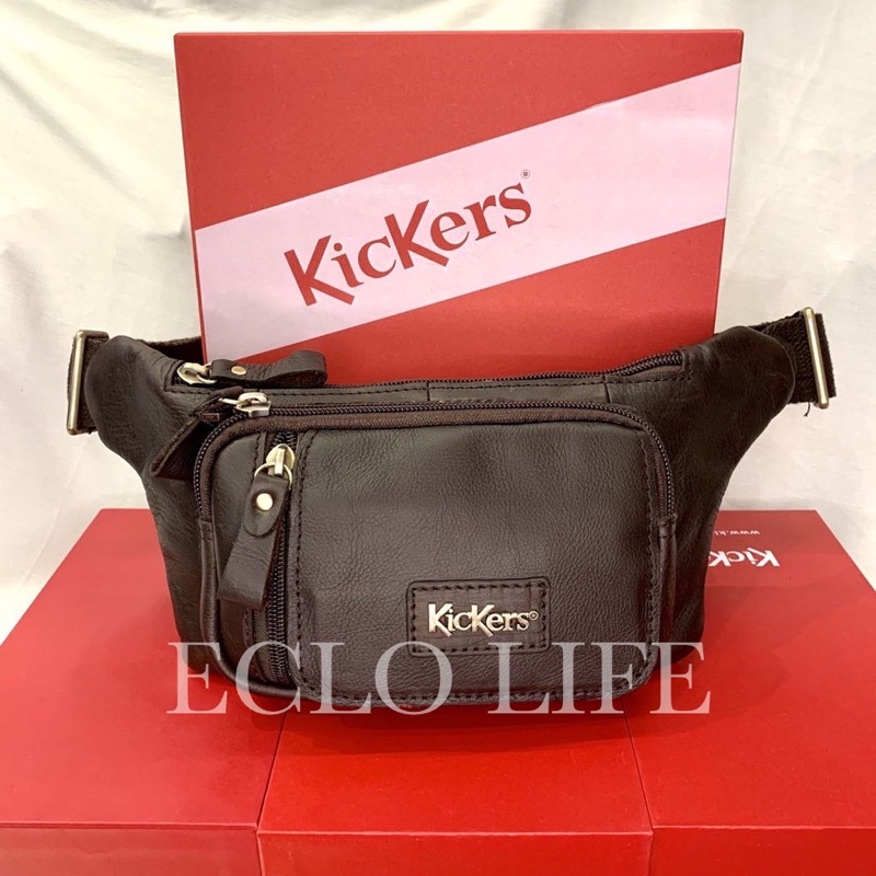 Kickers Waist Bag Original Genuine Leather Male Female Unisex [88439 I ...