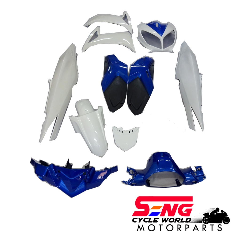 NOUVO-LC BODY COVER SET-WHITE + BMC BLUE | Shopee Malaysia