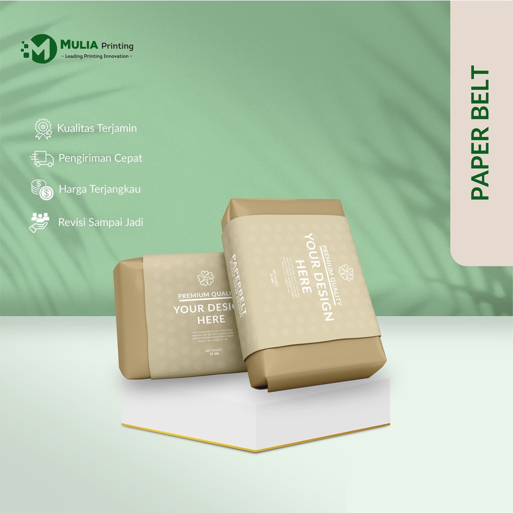 Paper Belt / Paper Sleeve / Paper Belt Box / CUSTOM Sticker 22,5 x 3cm ...