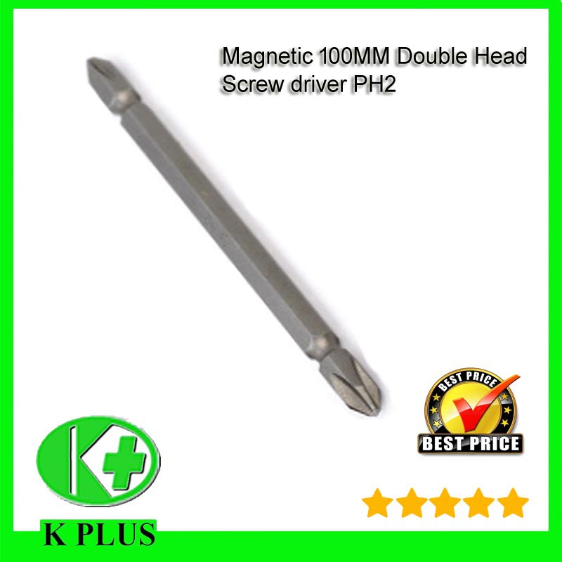 Magnetic 100MM double head screw driver PH2 Screwdriver mata ikat screw ...