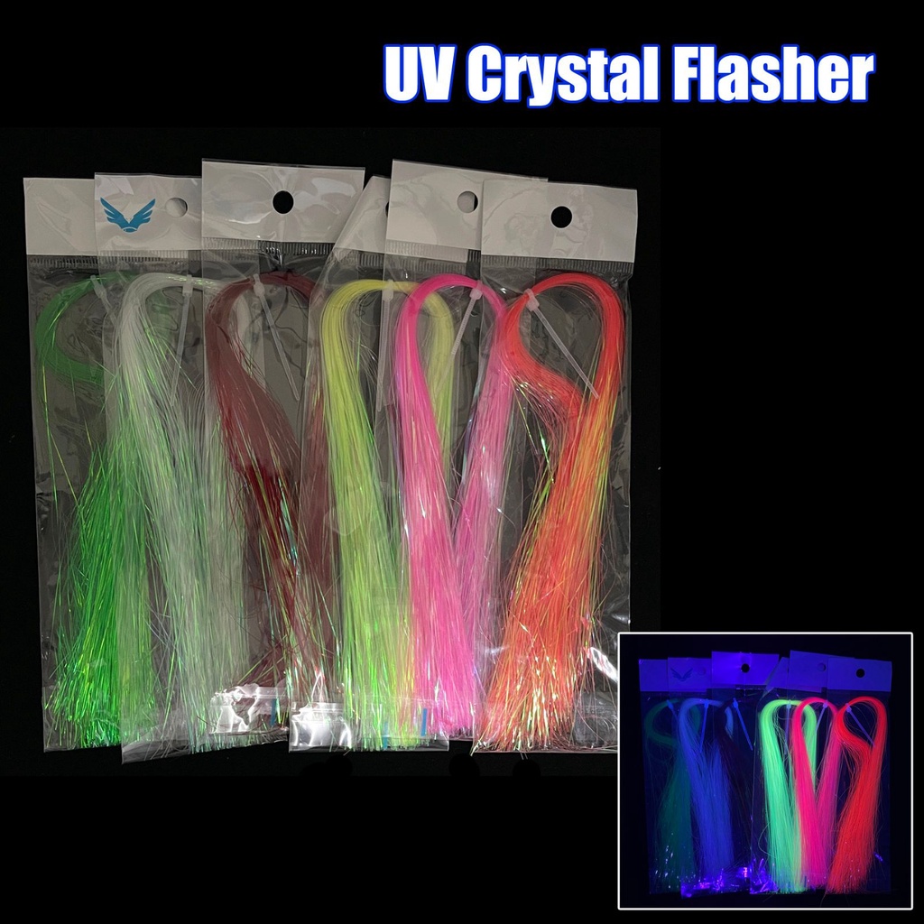 Anh UV Crystal Flasher Bulu Kristal for Assist Hook Jigging Flyfishing ...