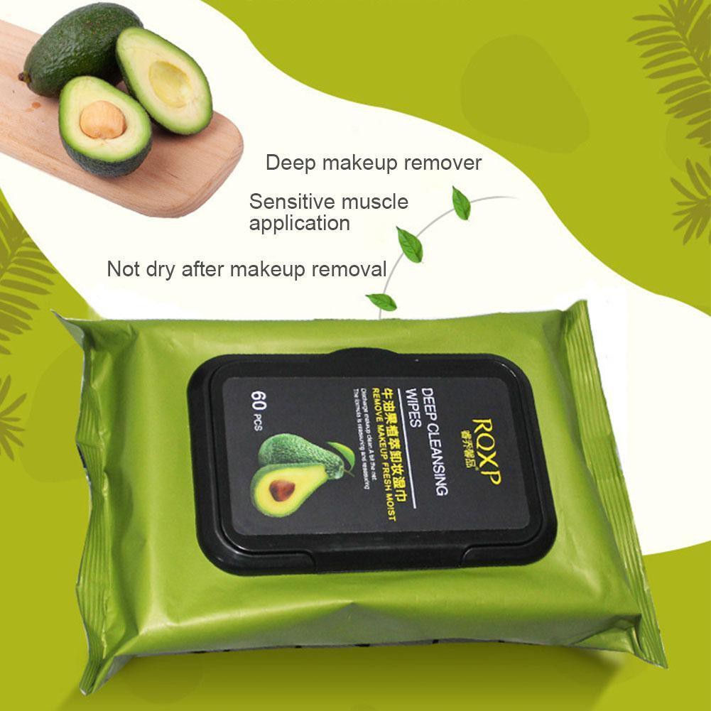 Wet Wipe Tissue Avocado Makeup Remover Tissue Skin Cleaning ...