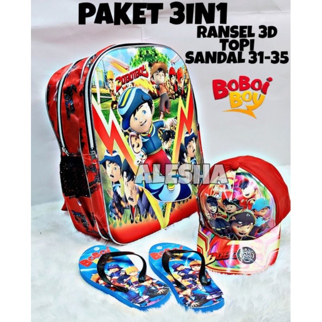 The Newest boboy boy Bag, Boboiboy Elementary And Kindergarten Backpack ...