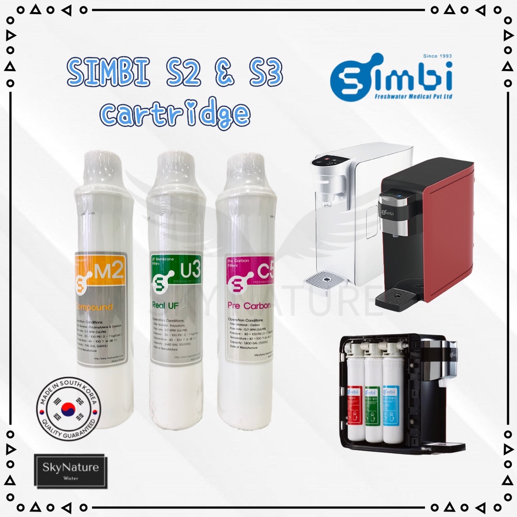 SIMBI S2 Water Filter Cartridge Compound Filter , Real UF Membrane ...
